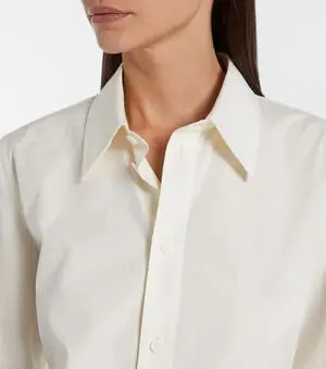 TOD'S Belted Cotton Poplin Shirt