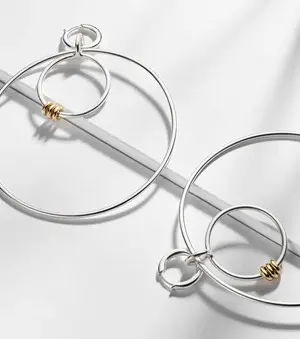 SPINELLI KILCOLLIN Echo Sterling And 18kt Gold Hoop Earrings