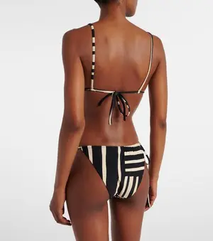 Sir The Label Embellished Striped Bikini Bottoms