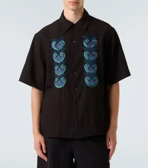 Commas Embroidered Shirt - Black
