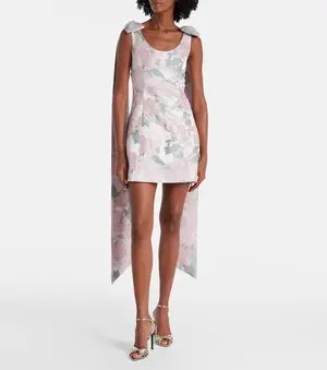 MARKARIAN Gita Floral Brocade Minidress - Pink