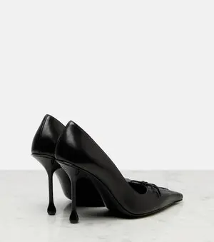 JIMMY CHOO Scarlett 95 Leather Pumps - Black