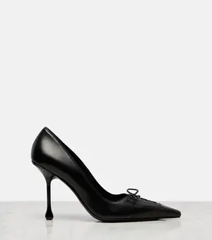 JIMMY CHOO Scarlett 95 Leather Pumps - Black