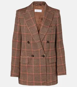 Women's Checked Wool Blazers