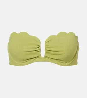 Marysia Lisbon Scalloped Bikini Top - Green