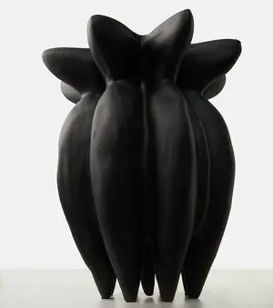 101 COPENHAGEN Lotus Glazed Vase - Black
