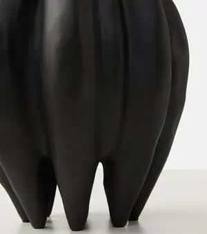 101 COPENHAGEN Lotus Glazed Vase - Black