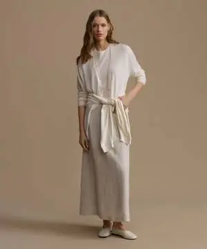 Jenni Kayne Midi Linen Skirt - Tan