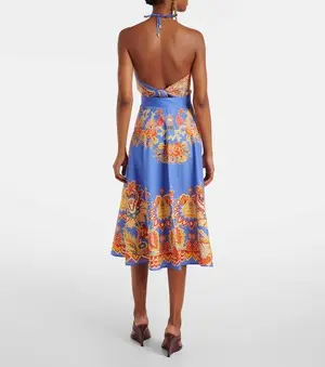 Etro Printed Cotton Midi Skirt