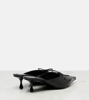 JIMMY CHOO Scarlett 50 Leather Mules - Black