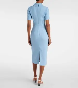 EMILIA WICKSTEAD Valletta Wool Cocktail Dress - Blue