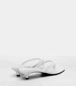 TOTEME Croc-effect Leather Thong Sandals
