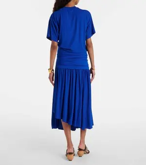 FERRAGAMO Draped Jersey T-shirt Dress