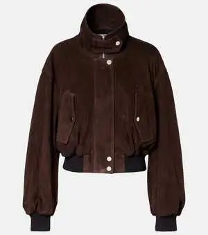 Nour Hammour Briar Suede Bomber Jacket