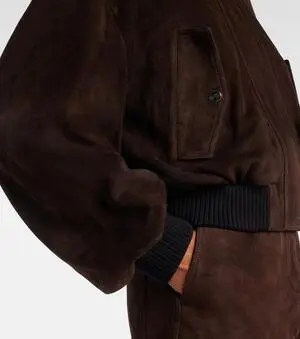 Nour Hammour Briar Suede Bomber Jacket