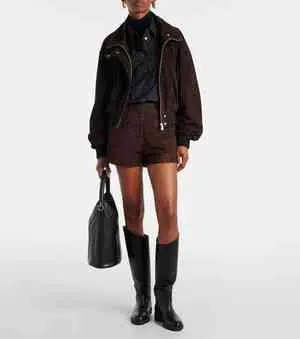 Nour Hammour Briar Suede Bomber Jacket