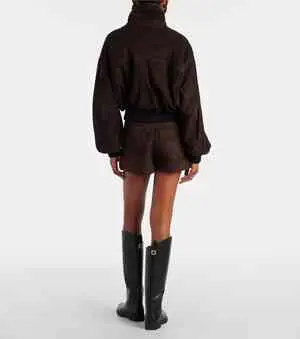 Nour Hammour Briar Suede Bomber Jacket
