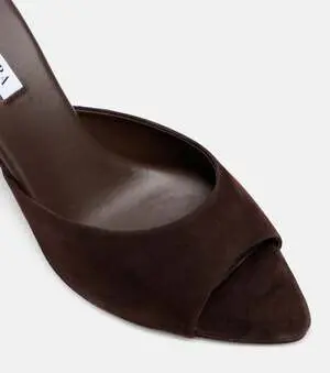AQUAZZURA Bisous 65 Suede Mules