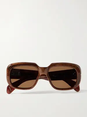 JACQUES MARIE MAGE Kobo Square-frame Sunglasses - Brown