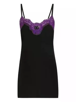 Dolce & Gabbana Crêpe De Chine Stretch Top - Black