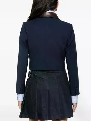 Sandro Cropped Jacket With Contrasting Collar