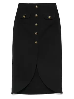 Sandro Buttoned Midi Skirt
