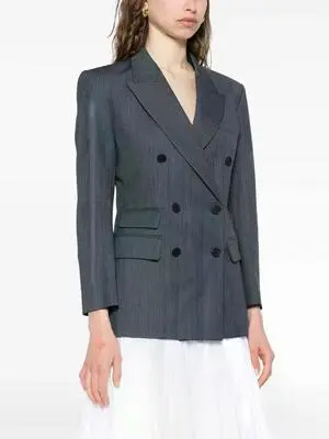 Sandro Double-breasted Striped Blazer