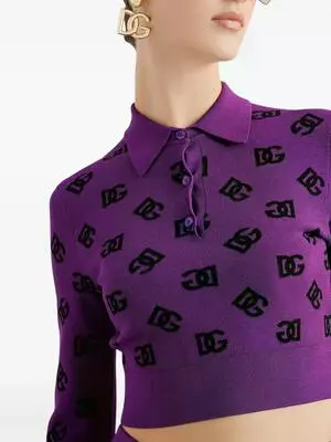 Dolce & Gabbana Jacquard Polo Top