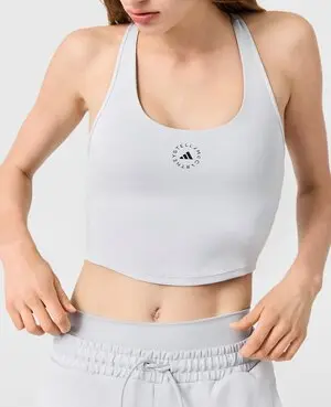 Stella McCartney Truestrength Yoga Cropped Tank - Grey