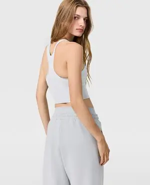 Stella McCartney Truestrength Yoga Cropped Tank - Grey