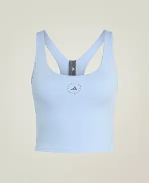 Stella McCartney Truestrength Yoga Cropped Tank - Light Sky