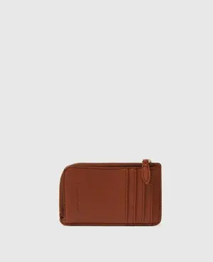 Stella McCartney Ryder Zipper Cardholder - Brandy