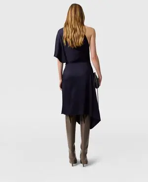 Stella McCartney Asymmetric Tie-neck Midi Dress