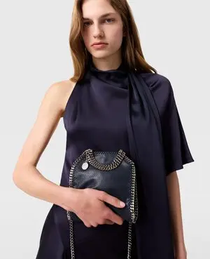Stella McCartney Asymmetric Tie-neck Midi Dress