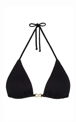 VIX PAULA HERMANNY Solaro Triangle Bikini Top Black