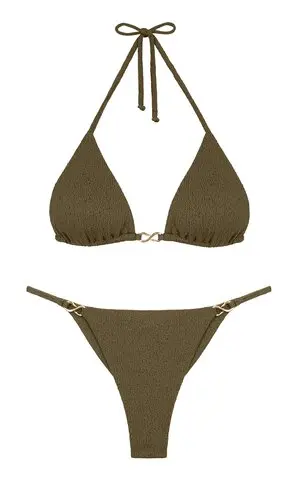 VIX PAULA HERMANNY Solaro Triangle Bikini Top - Green