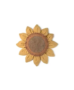 LORENA CANALS Floor Sunflower Cushion - Chestnut/grey/toffee/honey
