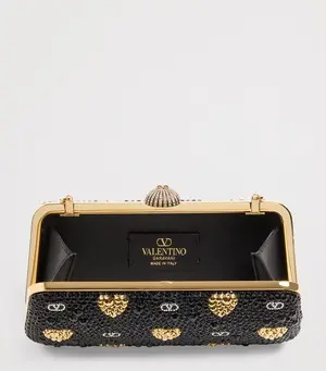Valentino Garavani Embellished Minaudiere Clutch