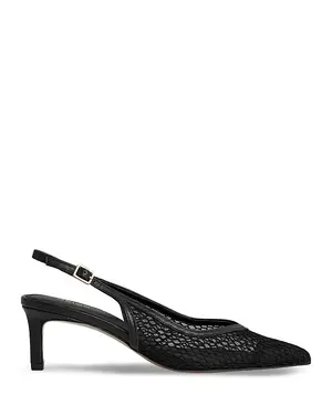 Mesh Slingback Pumps 