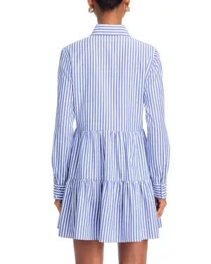 Aqua Striped Mini Dress