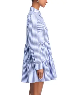 Aqua Striped Mini Dress