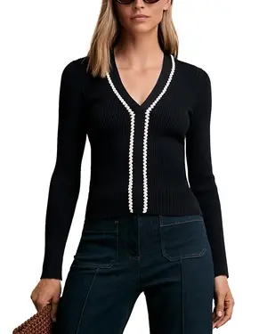 REISS Lauri Knit Top