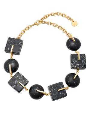 Cult Gaia Laguna Stone Choker Necklace - Black
