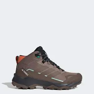 Adidas Terrex Skychaser Ax5 Mid Gore-tex Hiking Shoes - Trace Brown / Earth Strata / Semi Impact Orange