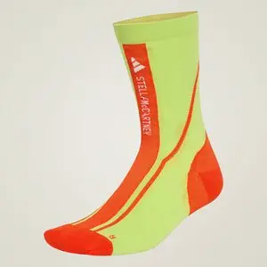 Adidas By Stella Mccartney Crew Socks - Bahia Glow / Collegiate Orange / White