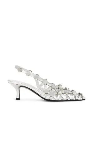Attico Grid Slingback Pumps