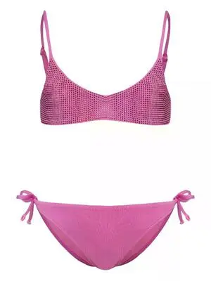 MC2 SAINT BARTH Rhinestone-embellished Bikini - Pink