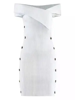 Philosophy Di Lorenzo Serafini Embellished-buttons Mini Dress - White