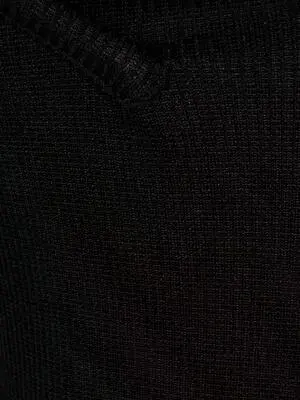 Christopher Esber One-shoulder Ribbed Knit Top - Black