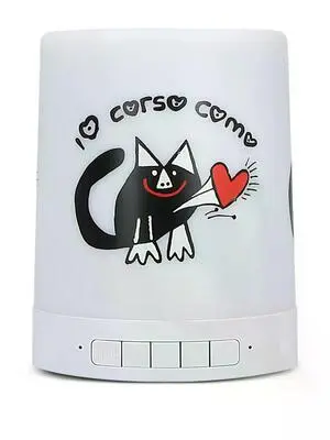 10 CORSO COMO Blackie Cat-print Bluetooth Speaker - White
